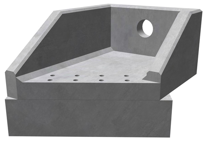 Rectangular Concrete Headwall RSFA12A LH Angled Headwall | Althon