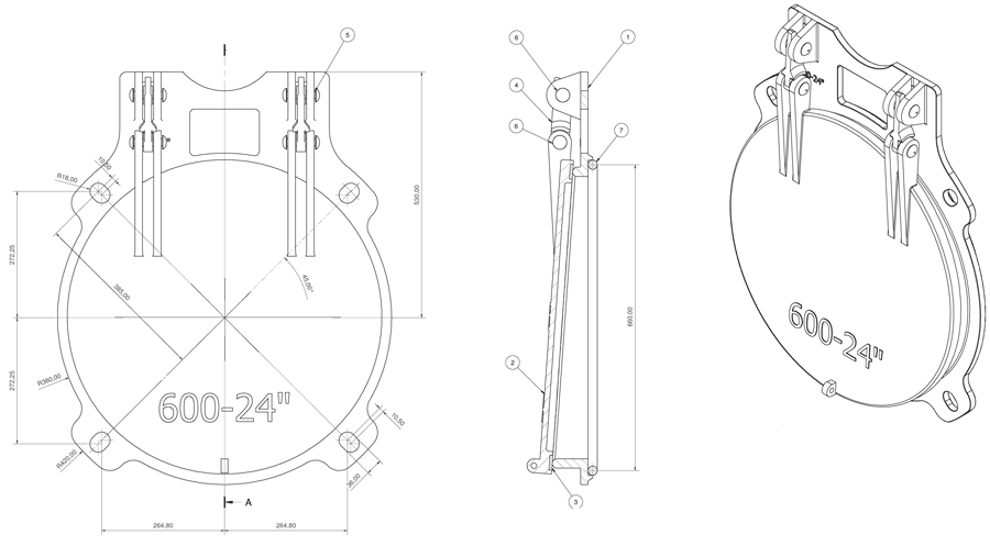 Althon 600mm Ductile Iron Flap Valve | Althon