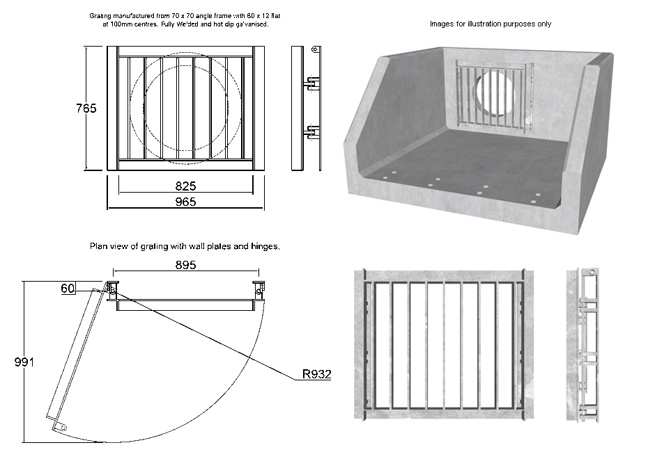 Althon SFA Outfall Safety Grille Type 1 525 | Althon